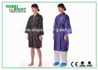 China Disposable Spa Robes Nonwoven Material Made PP Kimono , Black / Purple for sale