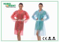 China PP Or MP Or Tyvek Disposable Lab Coats With Snaps White/Blue/Red Fashion And Durable Use for sale