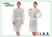 China PP/SMS Disposable Lab Coat/Light Weight Disposable Medical Clothing with zip closure for sale