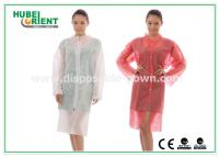 China PP/SMS Disposable Lab Coat/Light Weight Disposable Medical Clothing with zip closure for sale