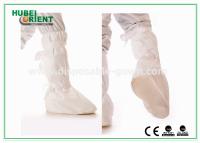 China Nonskid Microporous Disposable Shoe Covers Booties / White Disposable Foot Gloves for sale