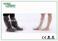 China Transparent Breathable Waterproof Disposable Use PE Boot Cover With Elastic At Opening for sale