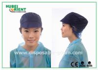 China Non Woven White Snood Disposable Head Cap With Peak / Hairnet with Size  Customized for sale