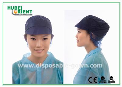 China Non Woven White Snood Disposable Head Cap With Peak / Hairnet with Size  Customized for sale
