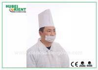 China Long White Paper Disposable Head Cap Bouffant Shaped with Adjustable Size for sale