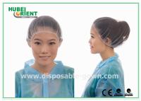 China Black Round Nylon Disposable Head Cap / hospital hair nets with Elastic and Snood for sale
