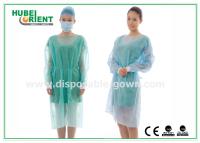 China OEM Antibacterial Disposable Long Sleeve Gown With Knitted Wrist for sale