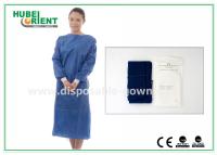 China ISO13485 SMS Single Use Surgical Gown With Knitted Wrist for sale