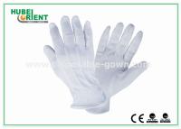 China Eco Friendly 100% Soft Pure Cotton Disposable Gloves PVC Dots White Colour for sale