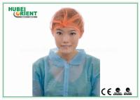 China Orange Soft Non-woven Disposable Medical Use Caps With Double Elastic For Hospital for sale