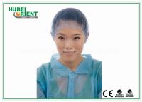 China Round Non Woven Disposable Bouffant Cap With Single Elastic for sale