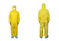 China CAT.III Type 3B Disposable Medical Protective Coverall Waterproof With 3-pieces Hood for sale