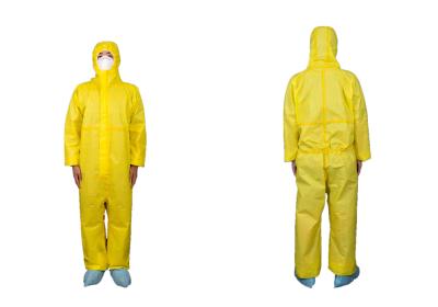 China CAT.III Type 3B Disposable Medical Protective Coverall Waterproof With 3-pieces Hood for sale