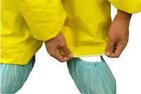 China CAT.III Type 3B Disposable Medical Protective Coverall Waterproof With 3-pieces Hood for sale