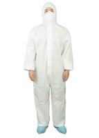 China CE Type 5/6 SMMS Nonwoven Disposable Chemical Protective Coverall Anti Static for sale