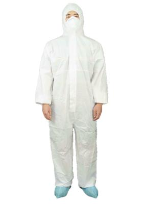 China CE Type 5/6 SMMS Nonwoven Disposable Chemical Protective Coverall Anti Static for sale