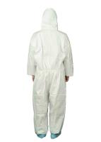 China PPE Type5/6 White MP Chemical Protective Anti Dust Disposable Jumpsuit With Hood for sale