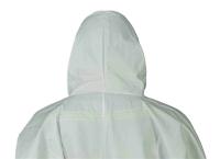 China PPE Type5/6 White MP Chemical Protective Anti Dust Disposable Jumpsuit With Hood for sale