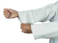 China CE Type 4/5/6 Disposable Microporous Film Chemical Workwear With Blue Taped Seam for sale