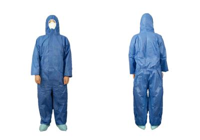 China CE Type5/6 SMMS Disposable Coverall Anti Static Breathable PPE Clothing for sale