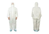 China EN1149-5 Anti Static Type5/6 Disposable SMMS Chemical Protective Coverall With Hood for sale