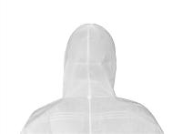 China EN1149-5 Anti Static Type5/6 Disposable SMMS Chemical Protective Coverall With Hood for sale