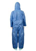 China Type5/6 Disposable SMS Protective Coverall Anti-Static With 2-pieces Hood for sale
