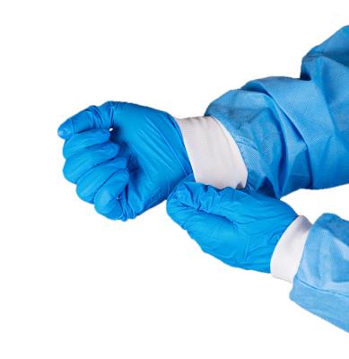 China Reinforced Disposable SMS Surgical Gowns With Knitted Wrist For Operating Room for sale