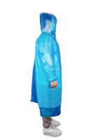China Disposable Adult Use PE Raincoat With Long Sleeves And Hood For Rainy Day for sale