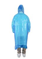 China Disposable Adult Use PE Raincoat With Long Sleeves And Hood For Rainy Day for sale
