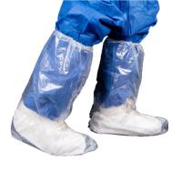 China Disposable Use Transparent Or Colored PE Boot Cover Waterproof Anti Slip for Adult for sale