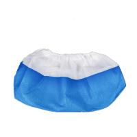 China Anti Bacterial Waterproof Blue And White Disposable Use Medical PP+CPE Shoe Cover for sale
