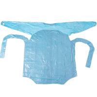 China Disposable Medical Plastic Gown With Thumb Loop , Adult CPE Gown For Clinic for sale