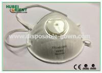 China White Disposable Dust Proof Cone Face Mask 4- Ply With Valve , PP FFP Materials for sale