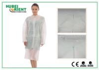China Unisex MP / SMS / PP / Tyvek Single Use Lab Coat With Zipper Closure for sale