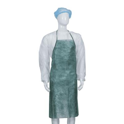 China Food Industry / Kitchen Soft Disposable PP Nonwoven Apron Without Sleeves Simple Style for sale