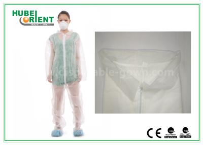 China White Disposable Coveralls Non Woven For Medical Without Hood With Free Sample for sale
