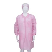 China PP / SMS / MP / Tyvek Anti Dust Disposable Lab Coat Snaps / Velcros / Zip Closure for sale