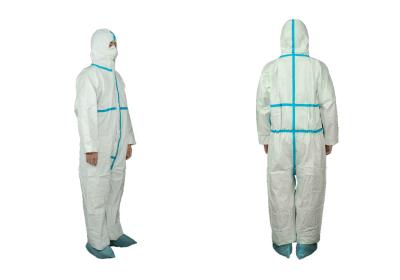 China MDR CE Certified Disposable Type 4B / 5B / 6B Chemical Protective Coveralls S-4XL for sale