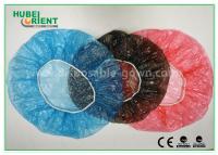 China Round Non Woven Disposable Bouffant Cap With Single Elastic for sale