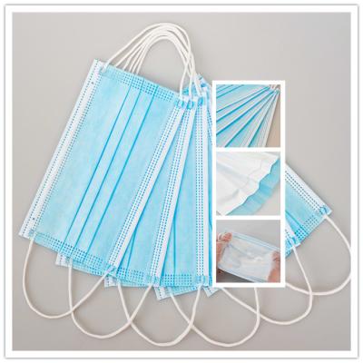 China ASTM-F2100 Level 3 Disposable Surgical Earloop Face Mask 3ply Nonwoven Medical for sale