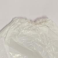 China 78x144cm White Elastic Cuffs Disposable PE Plastic Work Gown Oil Proof No Reuse for sale