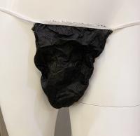 China Disposable Male T Back Umderwear Free Size Black PP Nonwoven Underwear for sale