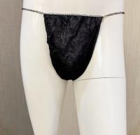China 28gsm Man Black Disposable T Back Nonwoven PP Underwear With Elastic for sale