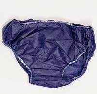China 28gsm Dark Blue Disposable Triangle Shape PP Nonwoven Underwear With Elastic for sale