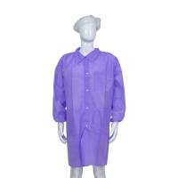 China 5pcs/Bag Dustproof Disposable Lab Coats With Shirt / Korean / Knitted Collar Style for sale