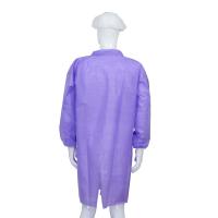 China 5pcs/Bag Dustproof Disposable Lab Coats With Shirt / Korean / Knitted Collar Style for sale