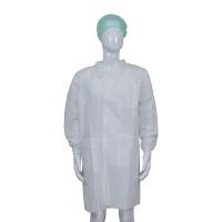 China Non Woven Fabric/SMS/Tyvek Velcro Lab Coat Medical Disposable Work Clothes for sale