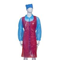 China Waterproof Disposable PE Plastic Apron Blue / White / Green / Red Kitchen / Food Industry for sale