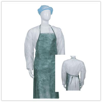 China Lightweight Disposable PP Non Woven Sleeveless Apron For Food Industry Unisex Adult for sale